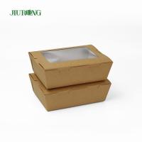 China Kraft Biodegradable Paper Container F-Flute Recycled Burger Box 500ml Custom Logo for sale
