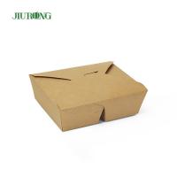 China ECO Friendly Biodegradable Paper Container Box 800ml Custom Logo for sale