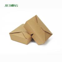 China ECO Friendly Biodegradable Paper Container Box 800ml Custom Logo for sale