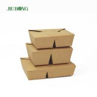 China Biodegradable Kraft 1480ml Disposable Paper Food Containers with Lids Eco Friendly Takeaway for sale