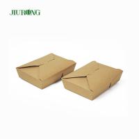 China Biodegradable Kraft 1480ml Disposable Paper Food Containers with Lids Eco Friendly Takeaway for sale