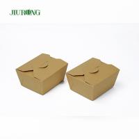 China Greaseproof Disposable Kraft Paper Food Container 1080ml Biodegradable Takeout Box for sale