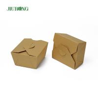 China Greaseproof Disposable Kraft Paper Food Container 1080ml Biodegradable Takeout Box for sale