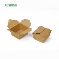 China Unbleached Kraft Biodegradable Paper Container 1080ml Food Grade for sale