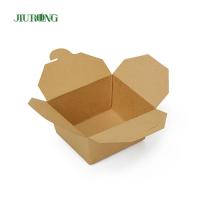 China Unbleached Kraft Biodegradable Paper Container 1080ml Food Grade for sale