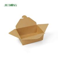 China Jiurong Folding Biodegradable Disposable Paper Containers With Lids for sale