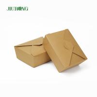 China Jiurong Folding Biodegradable Disposable Paper Containers With Lids for sale