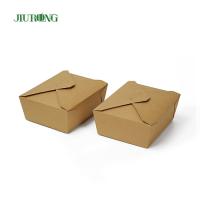 China Jiurong Folding Biodegradable Disposable Paper Containers With Lids for sale