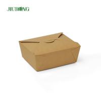 China Jiurong Folding Biodegradable Disposable Paper Containers With Lids for sale