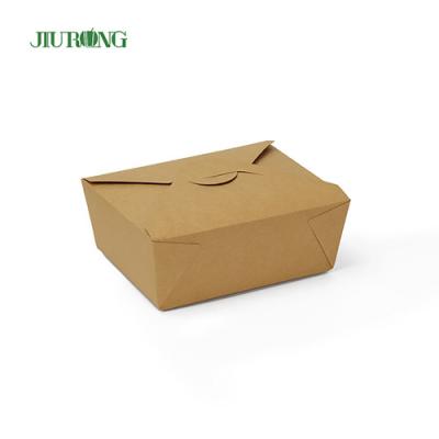 China Jiurong Folding Biodegradable Disposable Paper Containers With Lids for sale