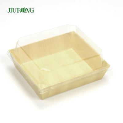 China Recycled Biodegradable Paper Sushi Tray 180mm Food Grade Eco Friendly Container for sale