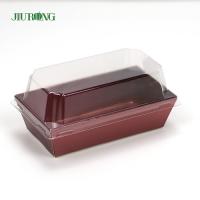 China Disposable Biodegradable Paper Container 300mm Sushi Paper Box Customized Logo for sale