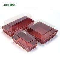 China Disposable Biodegradable Paper Container 300mm Sushi Paper Box Customized Logo for sale