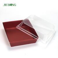 China Disposable Biodegradable Paper Container 300mm Sushi Paper Box Customized Logo for sale