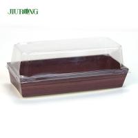 China F Flute Kraft Paper Food Container Biodegradable PET Cover 7 Sizes Custom CMYK for sale
