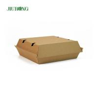 China F Flute Eco Friendly Takeaway Containers 700ml Brown Paper Food Boats Biodegradable for sale