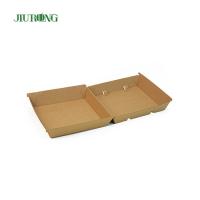 China F Flute Eco Friendly Takeaway Containers 700ml Brown Paper Food Boats Biodegradable for sale