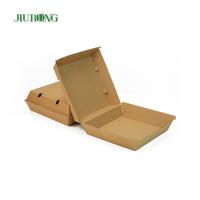 China F Flute Eco Friendly Takeaway Containers 700ml Brown Paper Food Boats Biodegradable for sale