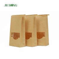 China Eco Friendly Biodegradable Kraft Paper Bag with Window 280x280x150mm Custom Size for sale