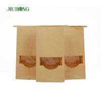 China Eco Friendly Biodegradable Kraft Paper Bag with Window 280x280x150mm Custom Size for sale