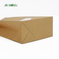 China Eco Friendly Biodegradable Kraft Paper Bag with Window 280x280x150mm Custom Size for sale