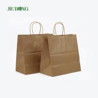 China Take Away SOS Kraft Biodegradable Paper Bag Recyclable BSCI approved for sale