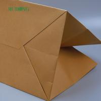 China Biodegradable Kraft Paper Bag 320mm Height Eco Friendly Takeaway Carry Bag for sale