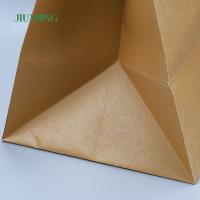 China Biodegradable Kraft Paper Bag 320mm Height Eco Friendly Takeaway Carry Bag for sale