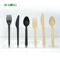 China Plastic PLA Biodegradable Disposable Cutlery Bagasse Eco Friendly Disposable Flatware for sale