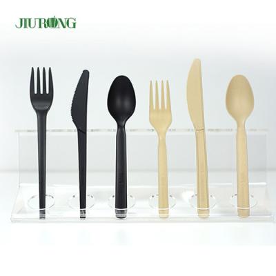 China Plastic PLA Biodegradable Disposable Cutlery Bagasse Eco Friendly Disposable Flatware for sale