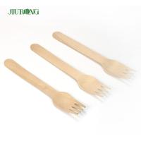 China Bamboo Biodegradable Disposable Cutlery Tableware Wooden Fork Set 95mm for sale