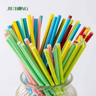 China Custom Biodegradable Paper Straw For Coffee Drink Bendable 150mm for sale