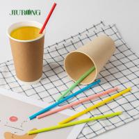 China Custom Biodegradable Paper Straw For Coffee Drink Bendable 150mm for sale