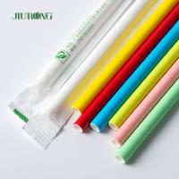 China Custom Biodegradable Paper Straw For Coffee Drink Bendable 150mm for sale