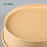 China Disposable Kraft Paper Bowl 750ml Food Grade Waterproof Eco Friendly Take Away Container with PET Lid for sale