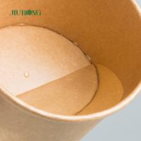 China Kraft Paper Soup Biodegradable Paper Bowl Double PE Coated for sale