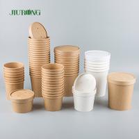 China Kraft Paper Soup Biodegradable Paper Bowl Double PE Coated for sale