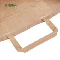 China Flat Handle Take Away White Kraft Paper Bag With Logo Print for sale