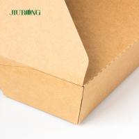 China Biodegradable Kraft Paper Togo Box Fast Food Takeaway Packaging Container for sale