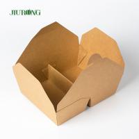 China Biodegradable Kraft Paper Togo Box Fast Food Takeaway Packaging Container for sale