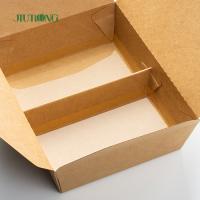 China Biodegradable Kraft Paper Togo Box Fast Food Takeaway Packaging Container for sale