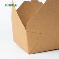 China Disposable Kraft Paper Lunch Box 1080ml Food Grade Biodegradable Takeaway Container for sale