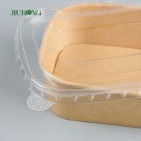 China Disposable Kraft Paper Salad Bowl 750ml with PET Lid Eco Friendly Food Grade Waterproof for sale