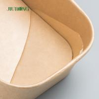 China Disposable Kraft Paper Salad Bowl 750ml with PET Lid Eco Friendly Food Grade Waterproof for sale