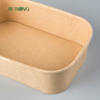 China Disposable Kraft Paper Salad Bowl 750ml with PET Lid Eco Friendly Food Grade Waterproof for sale
