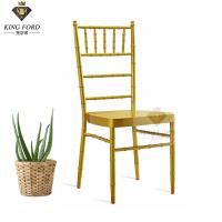 China SGS ISO Gold Chiavari Dining Chairs Wedding Powder Painting Finished for sale