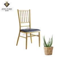 China Hotel Furniture Powder Coating Gold Resin Natural Chiavari Chair 4.5kg for sale