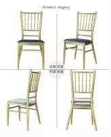 China Hotel Furniture Powder Coating Gold Resin Natural Chiavari Chair 4.5kg for sale