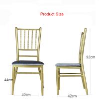 China Hotel Furniture Powder Coating Gold Resin Natural Chiavari Chair 4.5kg for sale
