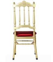 China Contemporary Aluminum Gold Chiavari Chairs With Cushions 5cm for sale